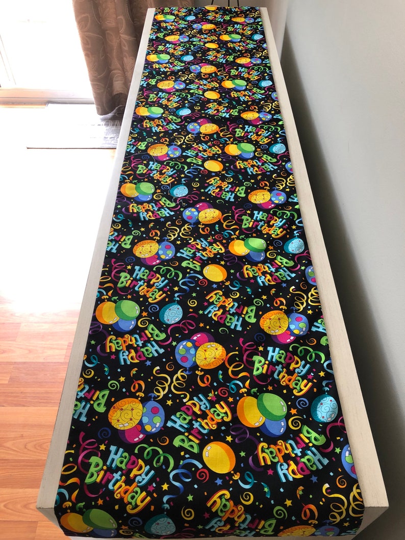 Birthday Table Runner - Etsy