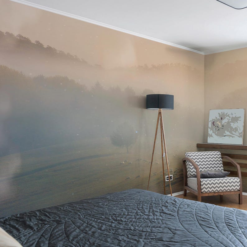 Dreamy Field Wall Mural, Peel and Stick Wallpaper - Etsy