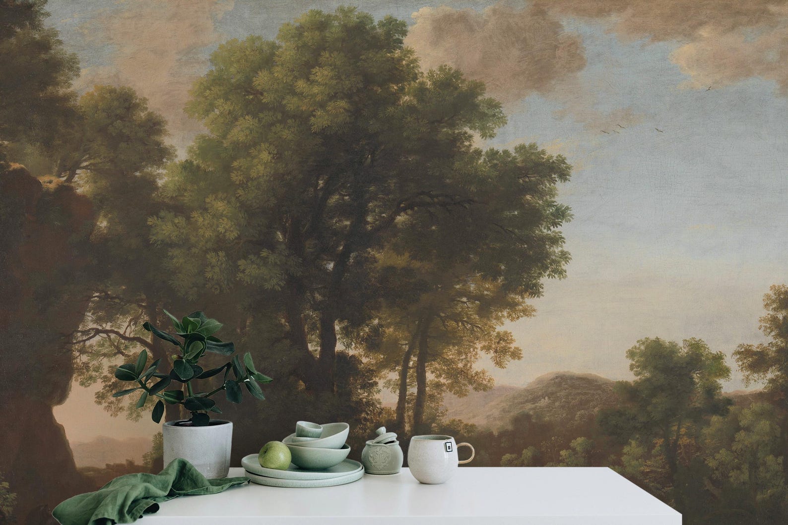 Vintage Subtle Tree Painting Painting Wall Mural, Removable or Non ...