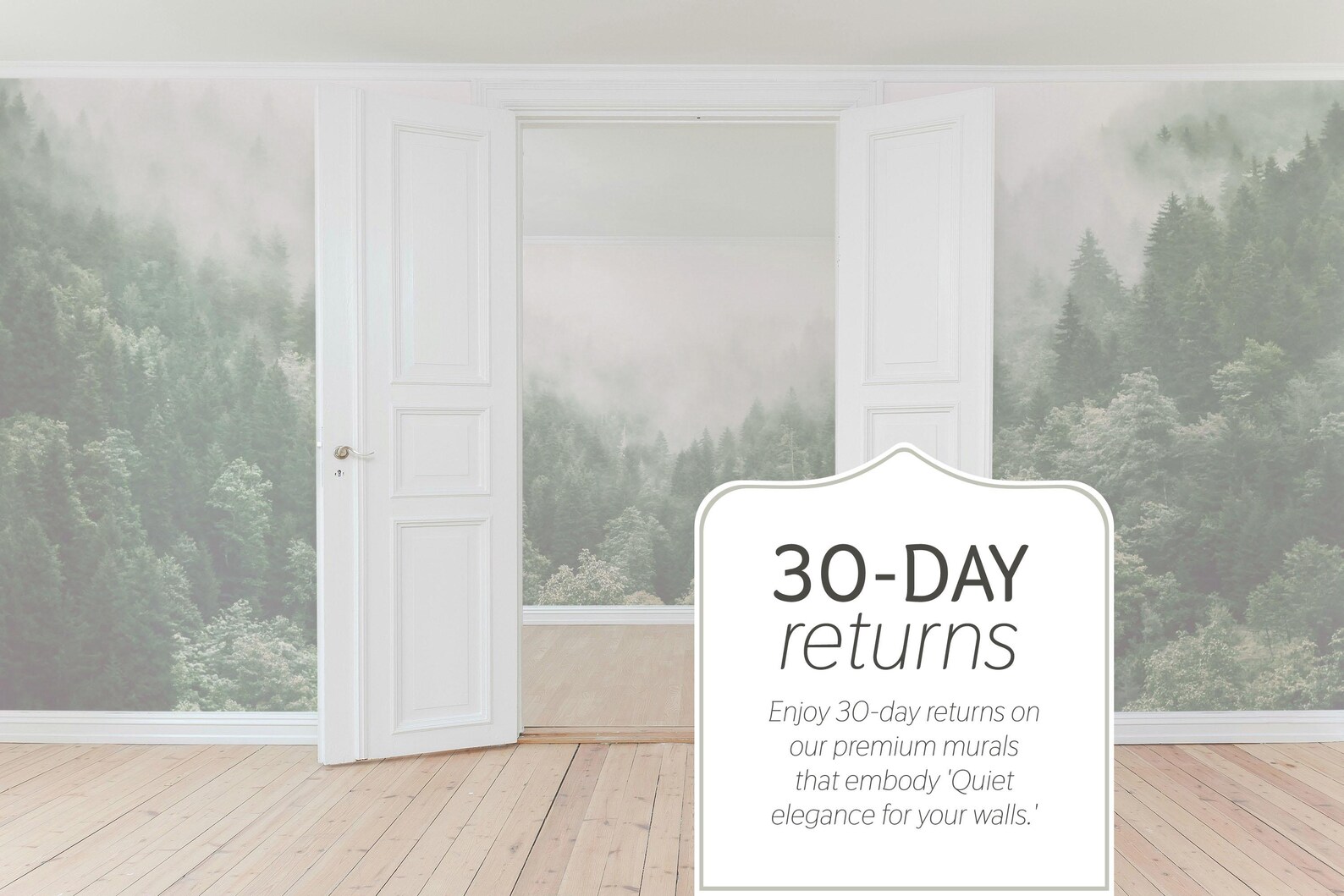 Scenic Fir Tree Wall Mural, Peel and Stick Wallpaper - Etsy