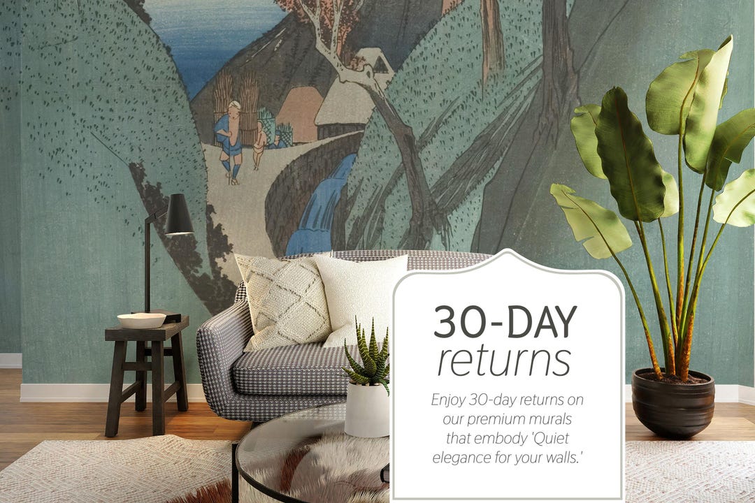 Japanese River Wall Mural, Removable or Non-pasted Wallpaper Mural ...