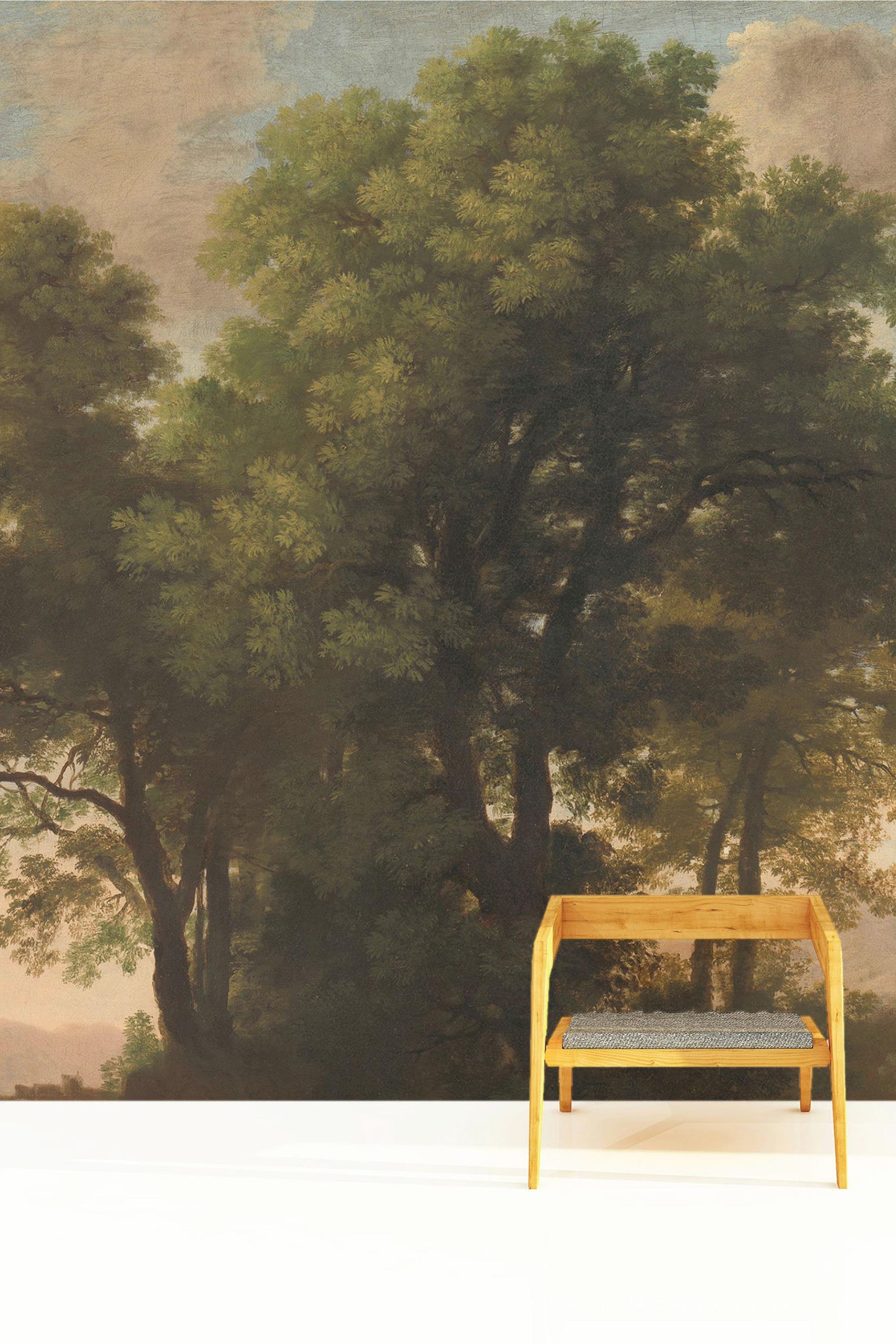 Vintage Subtle Tree Painting Painting Wall Mural, Removable or Non ...