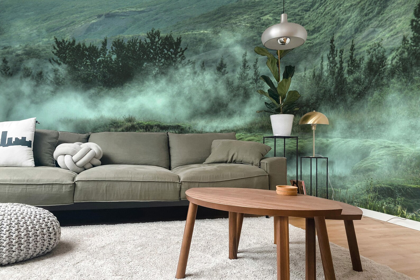 Rural Nature Scene Wall Mural, Peel and Stick Canvas, Removable ...