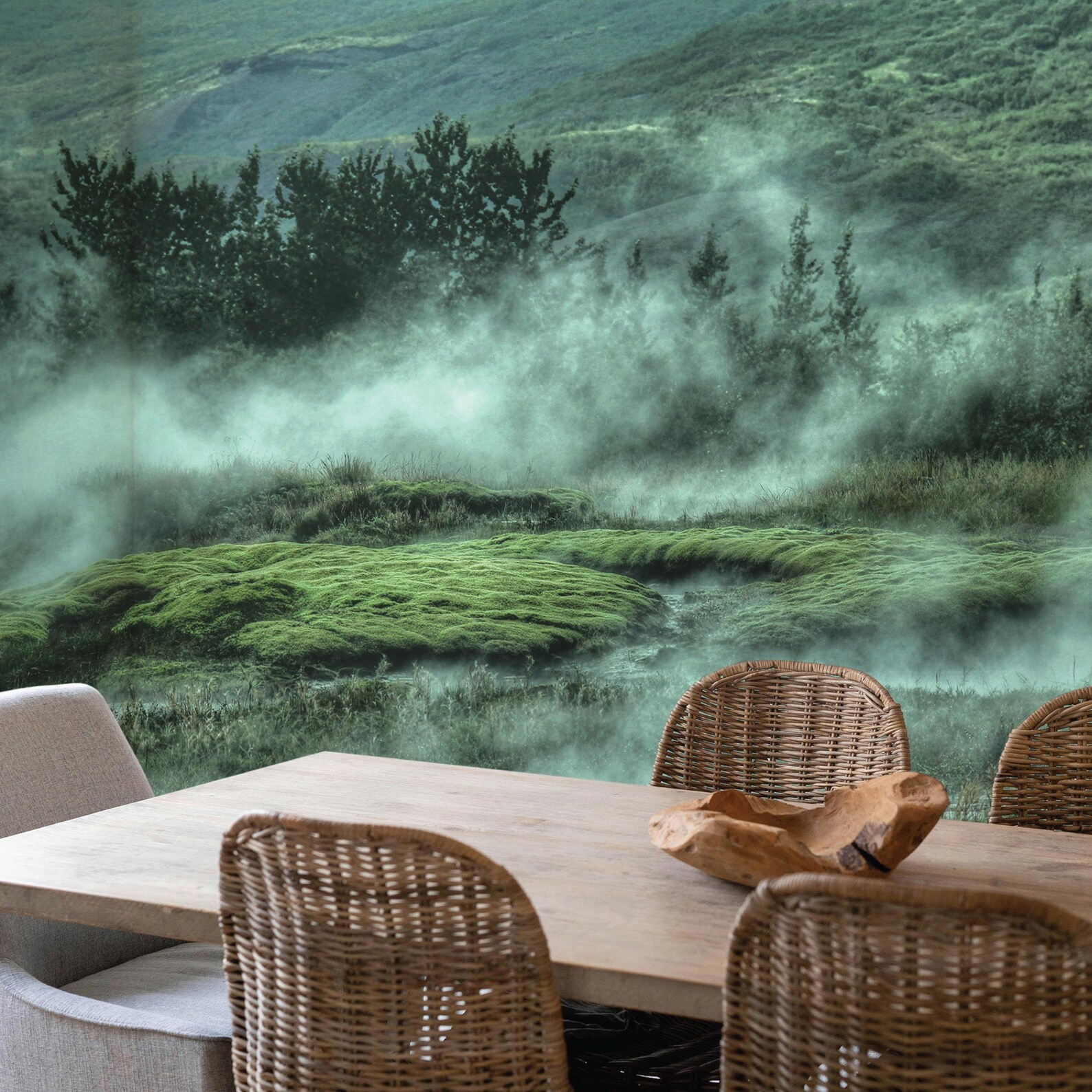 Rural Nature Scene Wall Mural, Peel and Stick Canvas, Removable ...