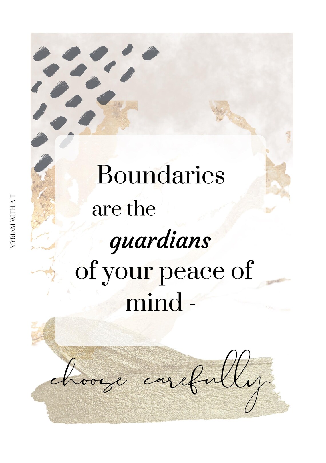Boundaries Design Printable Planner Dashboard Aesthetic Minimal Design ...