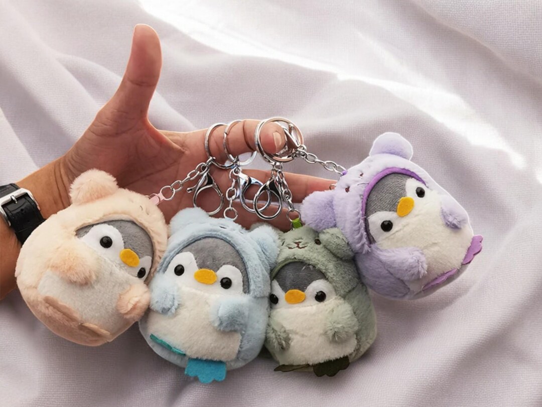 Cartoon Penguin Plush Keychain Cute Bag Plush Doll Key Chain - Etsy Canada
