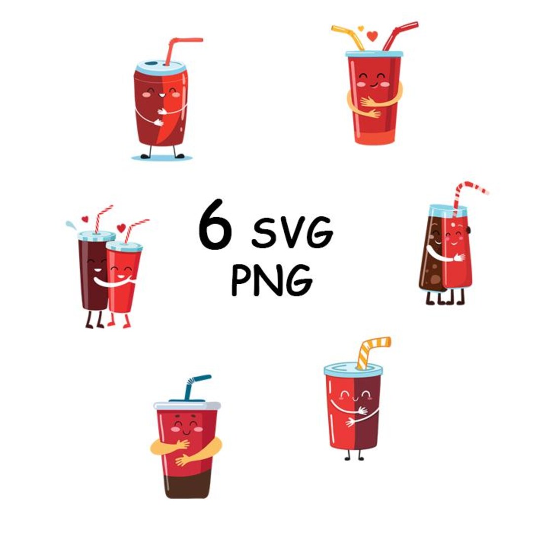 Funny Cartoon Beverage Clipart Set | SVG PNG (digital Download) - Etsy