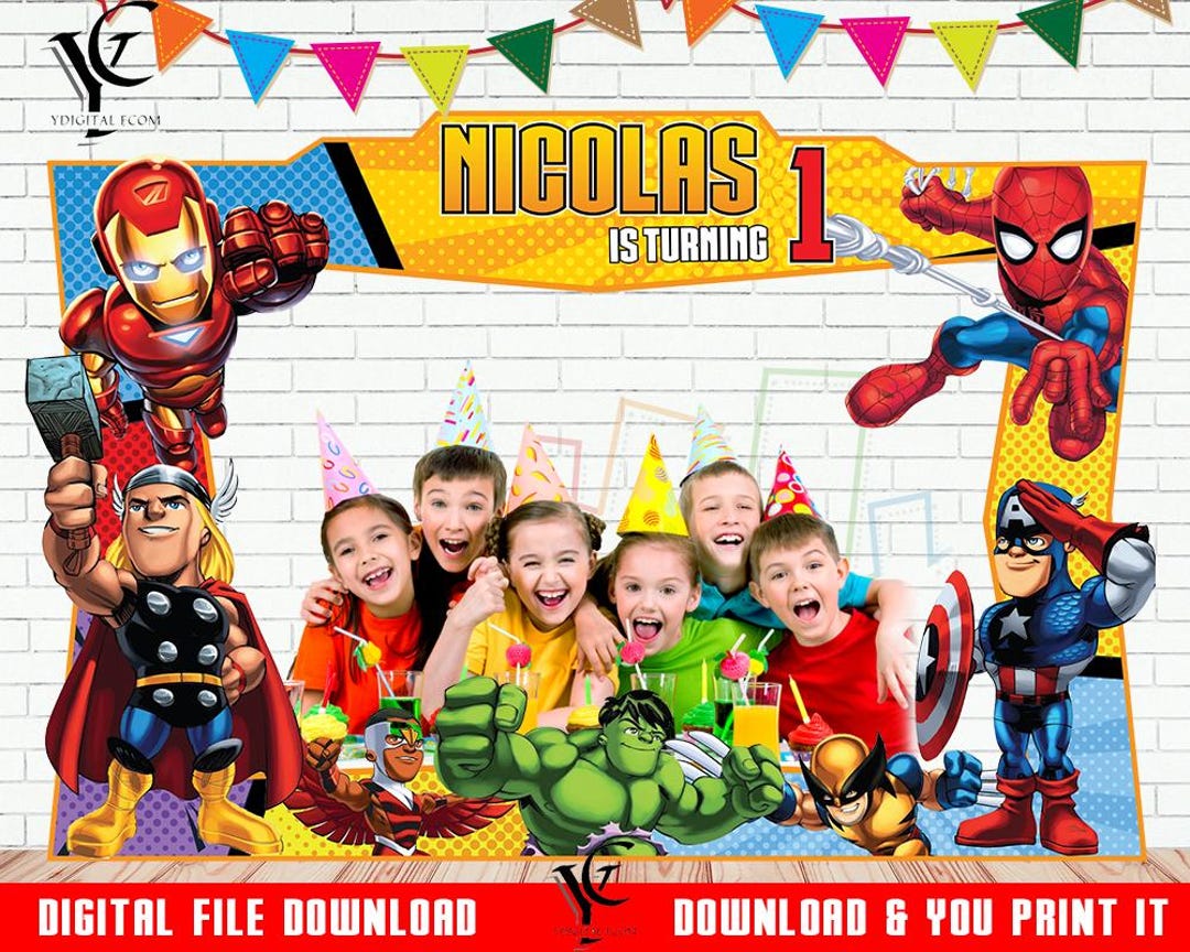 Super Hero Photo Booth Frame, Super Hero Frame, Super Hero Party Decor ...