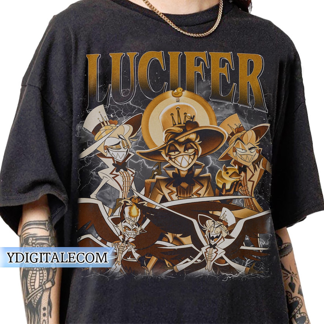 Vintage 90s Graphic Style Lucifer Hazbin Hotel T-shirt, Lucifer ...