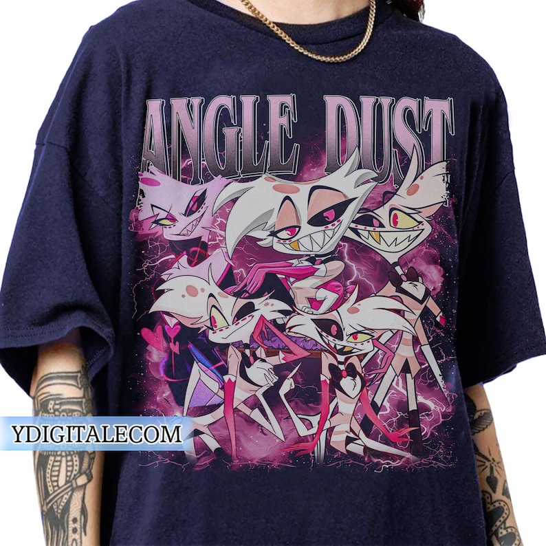 Vintage 90s Graphic Style Angel Dust Hazbin Hotel T-shirt, Angel Dust ...