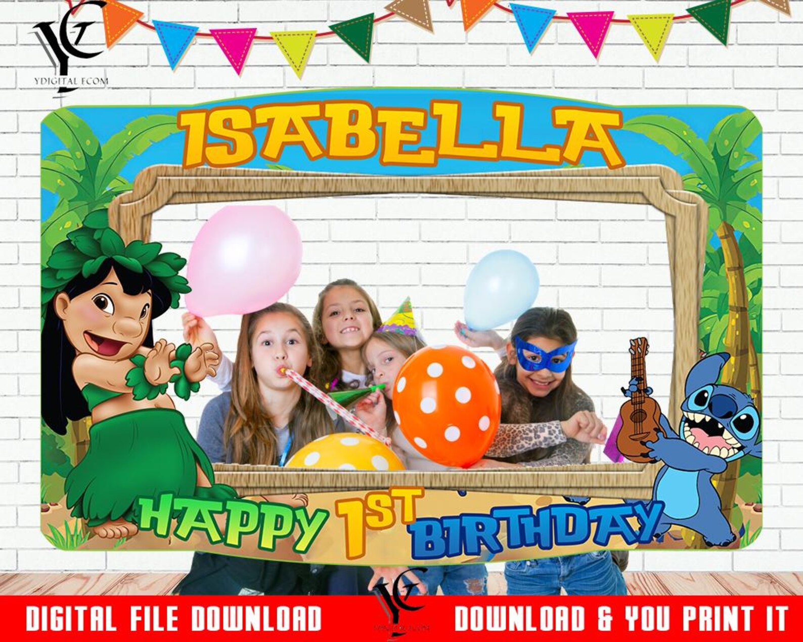 Lilo Stitch Photo Booth Frame, Lilo Stitch Frame, Lilo Stitch Party ...
