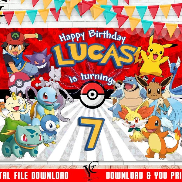 Pokemone Banner - Etsy