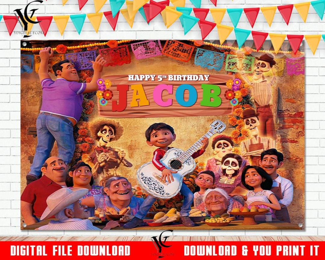 Coco Birthday Banner, Coco Party Banner, Coco Banner, Digital File ...