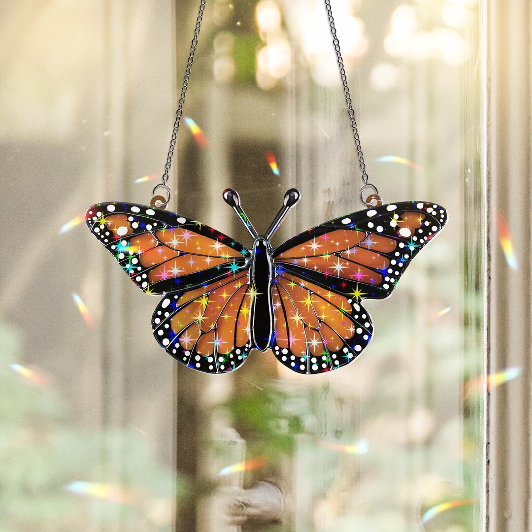 Monarch Butterfly Star Hologram Ornament, Monarch Butterfly Acrylic ...