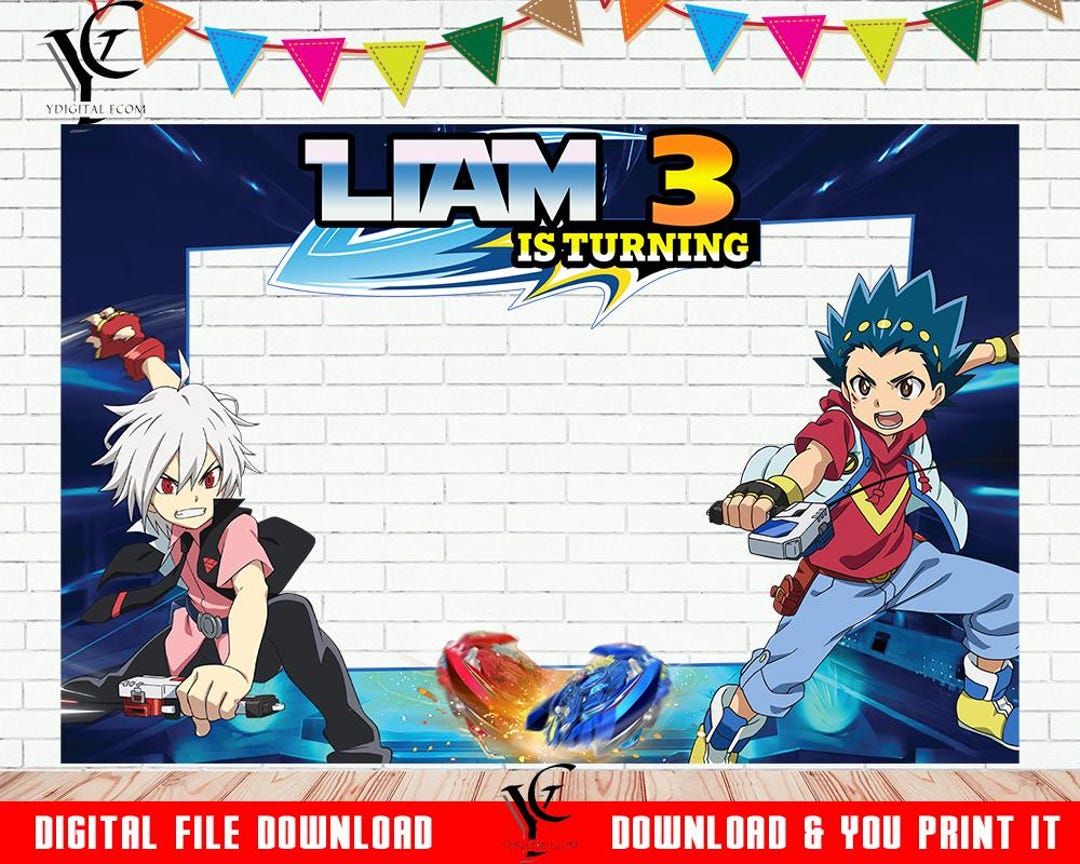 Beyblade Birthday, Party Beyblade, Beyblade Selfie Frame, Party Photo ...