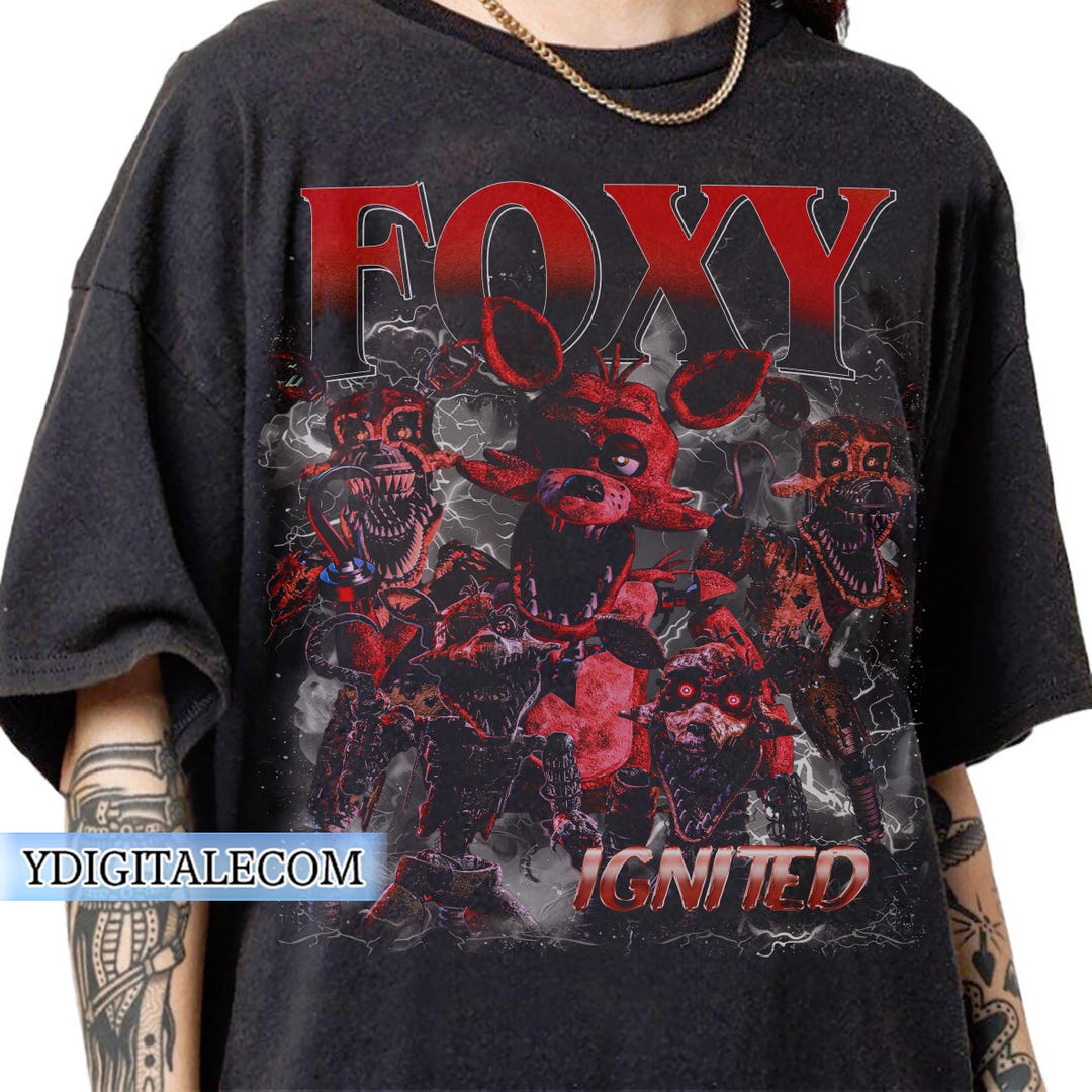 Vintage 90s Graphic Style Ignited Foxy T-shirt, Retro Ignited Foxy ...