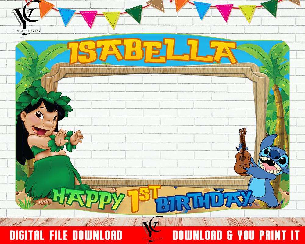 Lilo Stitch Photo Booth Frame, Lilo Stitch Frame, Lilo Stitch Party ...