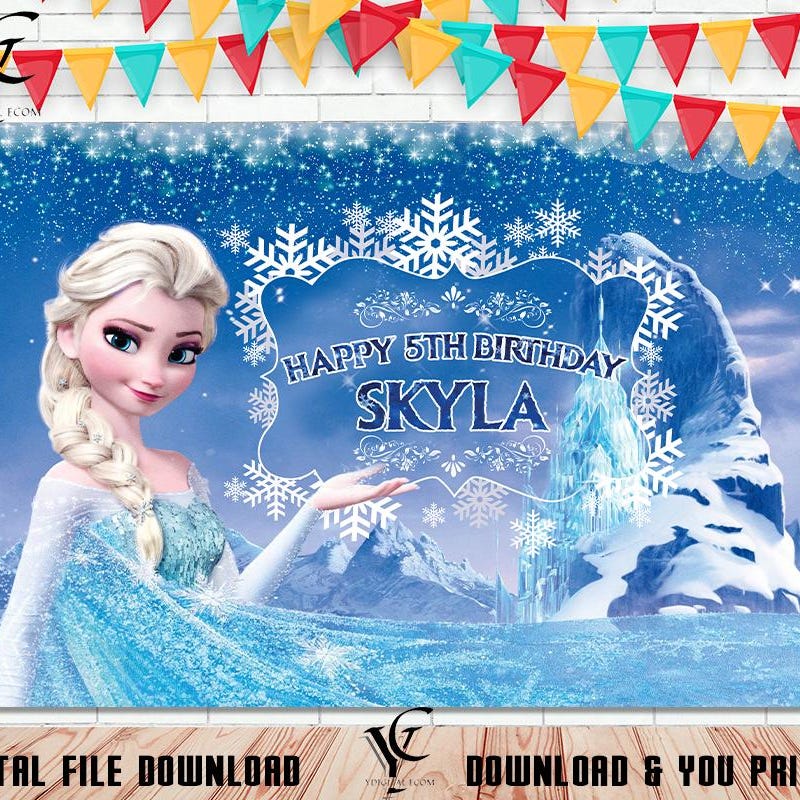 Frozen Backdrop - Etsy