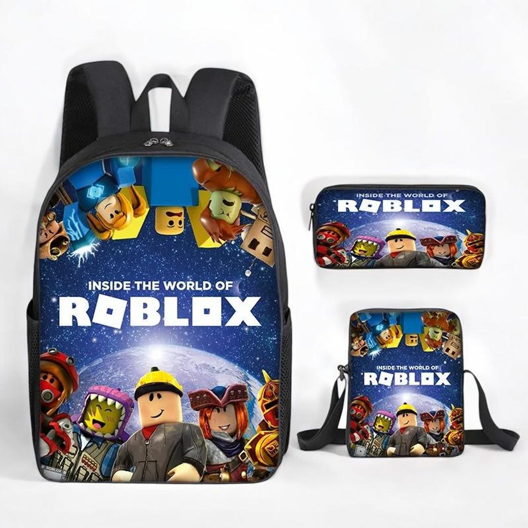 Roblox Inspired 3PC Set Roblox Game Backpack for Kids 3D Print Anime ...