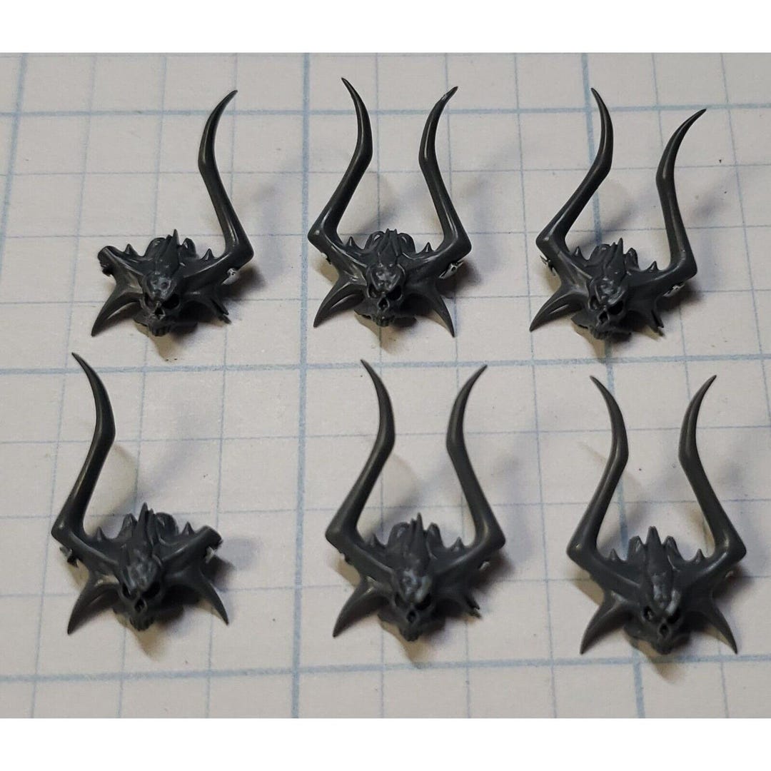 Warhammer 40k AOS Terrain Bits Citadel Skulls Bloodletter Horned Skulls ...
