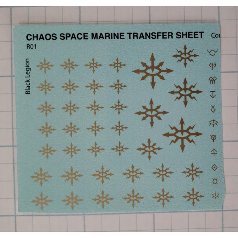Warhammer40k Transfer Sheets - Etsy