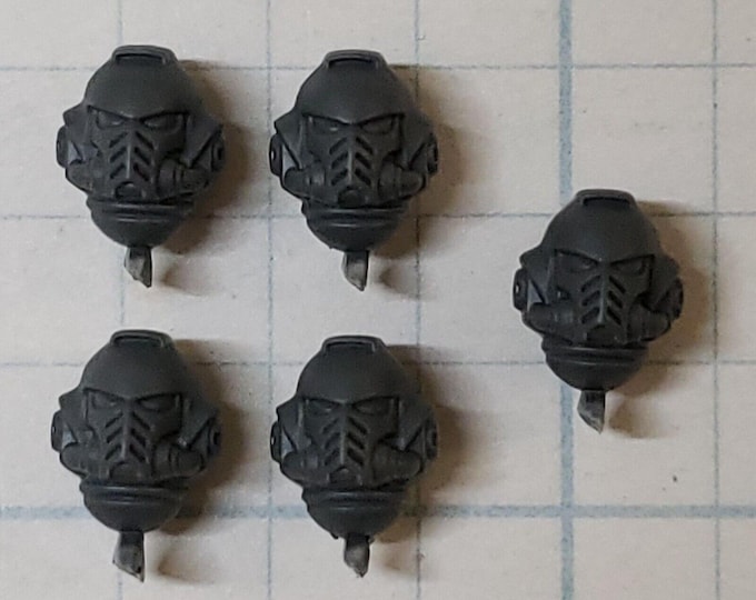 40k Space Marine Bits Primaris Jump Pack Intercessors Helmet Heads X5 ...