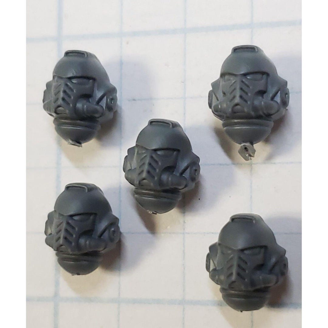 Warhammer 40k Space Marine Bits Primaris Intercessor Heads X5 Set ...