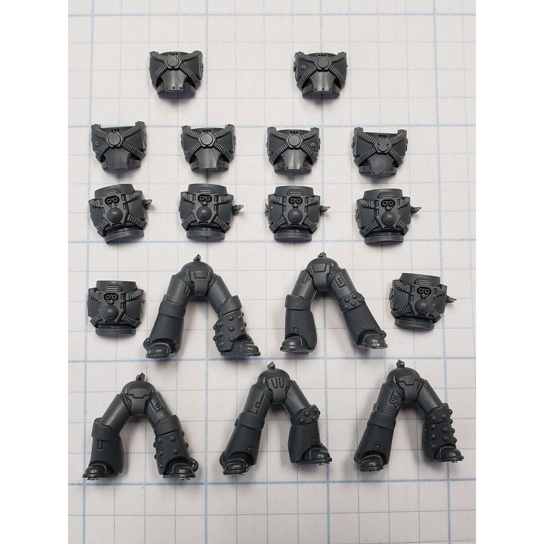 30k Space Marine Bits Mark IV 4 Tactical Squad Torso Legs X5 W Extra ...