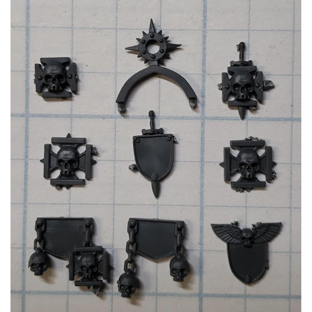 Warhammer 40k Space Marine Bits Venerable Dreadnought Icons & Iron Halo ...