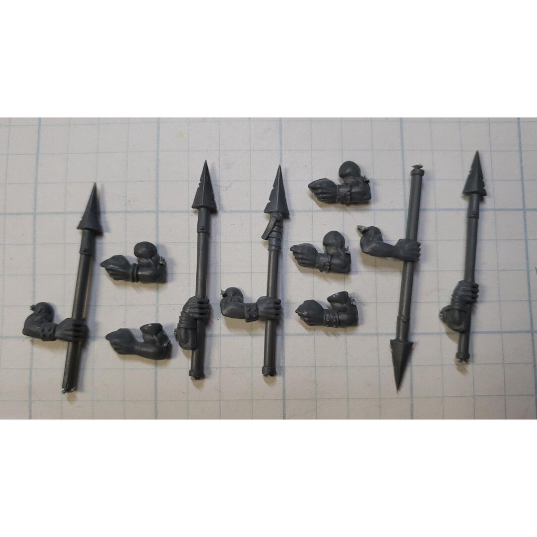 Warhammer Old World Orcs Goblins Bits Goblin Mob Pointy Spears W Arms ...