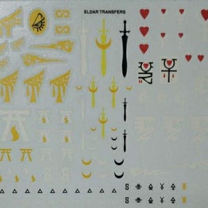 Warhammer 40K Aeldari Bits Eldar Icons Runes Aspect Sigils Transfer ...