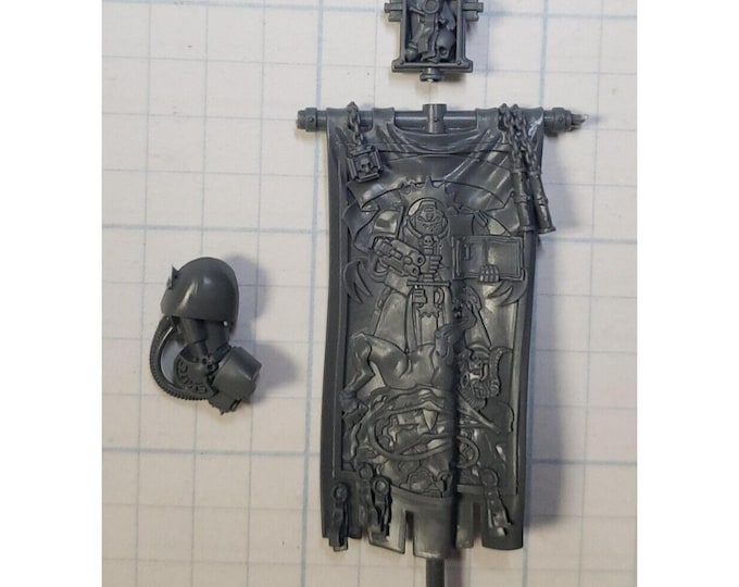Warhammer 40k Grey Knight Bits Terminator Ancient Banner W Skull Icon ...
