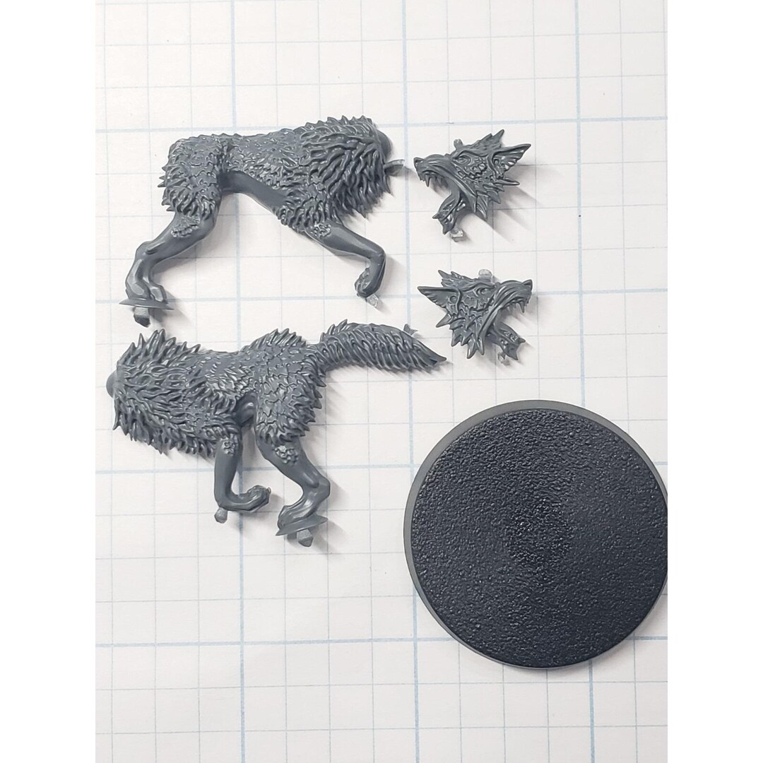 Warhammer 40k Space Wolves Bits Fenresian Wolves Wolf W Base #4a - Etsy