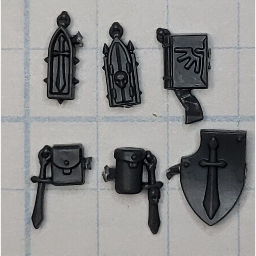 Warhammer 40k Dark Angels Bits Primaris Upgrade Book Shield Pouches ...