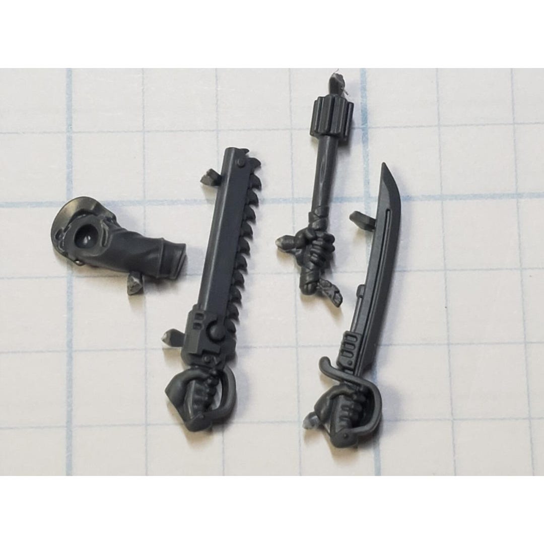 40k Astra Militarum Bits Krieg Command Squad Veteran Chain Power Sword ...