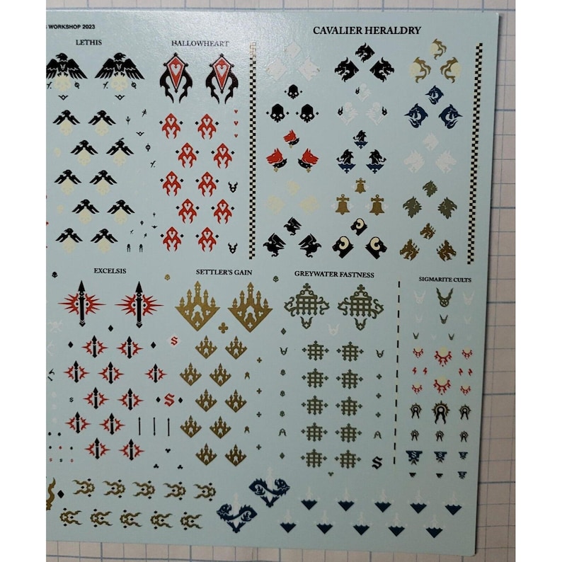 Warhammer Cities of Sigmar Bits Heraldry of Men Transfer Sheet 2023 - Etsy