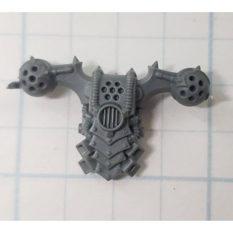 40k Chaos Space Marine Bits Legionary Heretic Vent Engraved Backpack ...