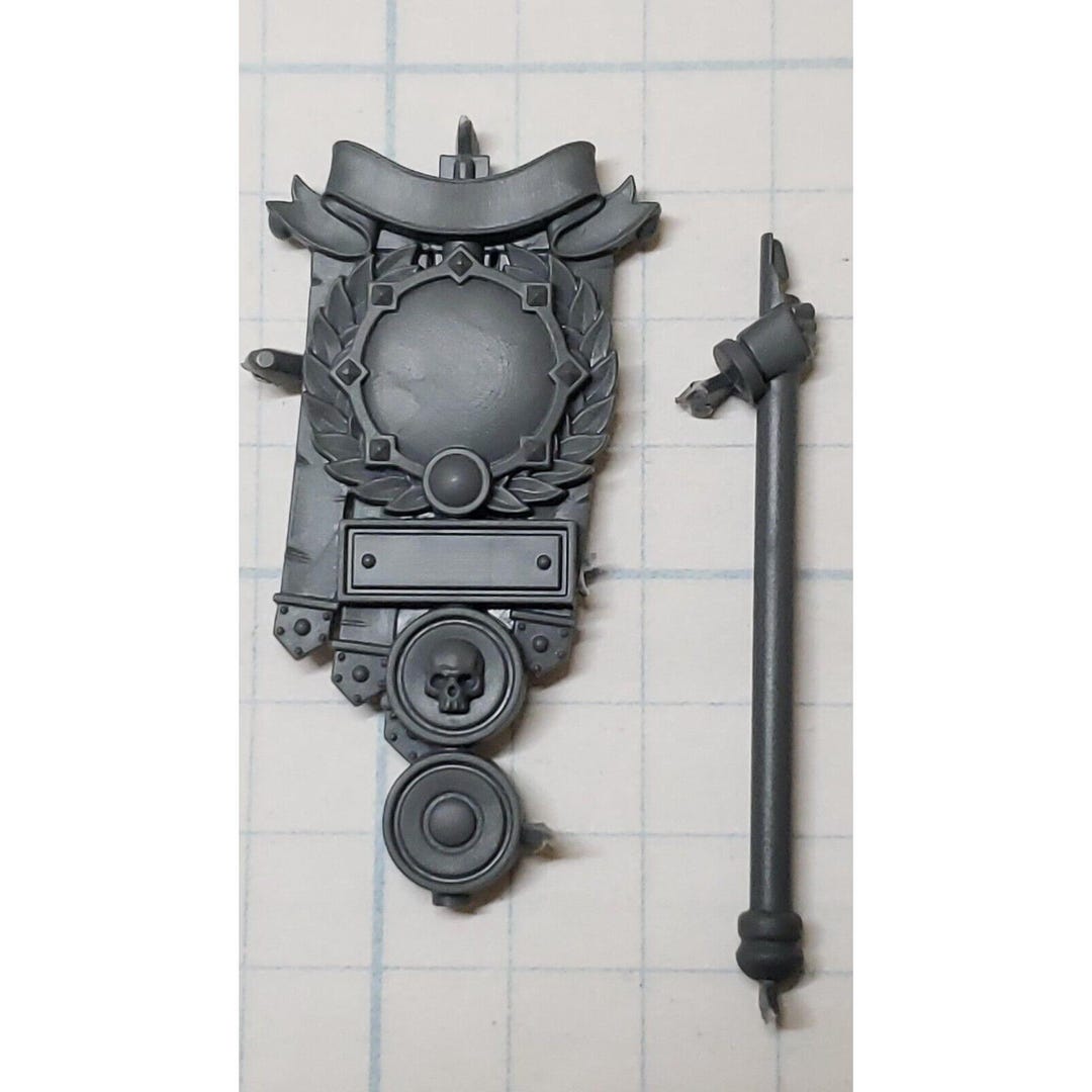 Warhammer 30K Space Marine Bits Mark III Command Squad Icon Standard W ...