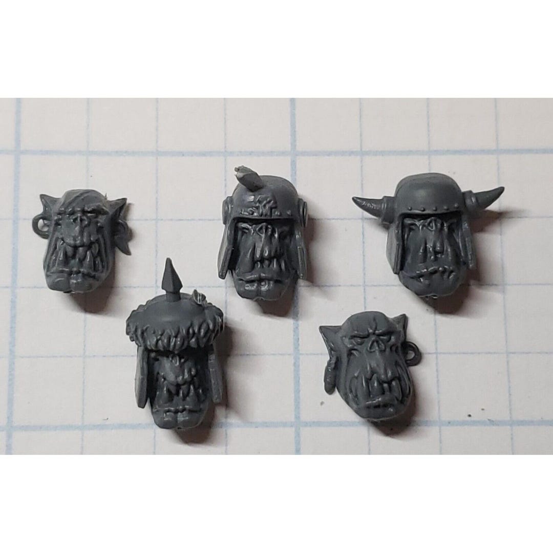 Warhammer 40k Ork Bits OOB Boyz Ferocious Heads X5 - Etsy