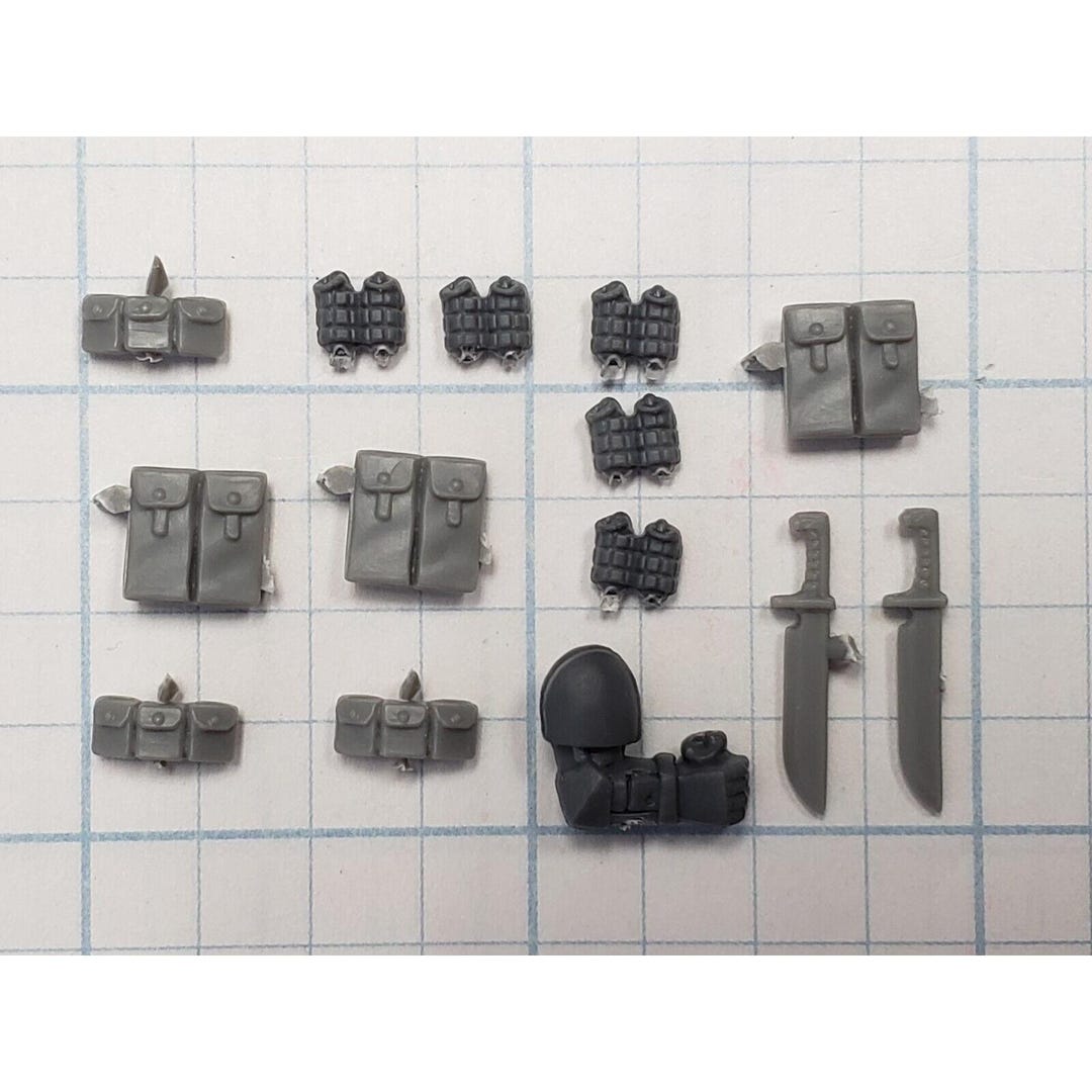 40k Space Marine Bits OOP Tactical Squad Ammunition Packs Knives ...