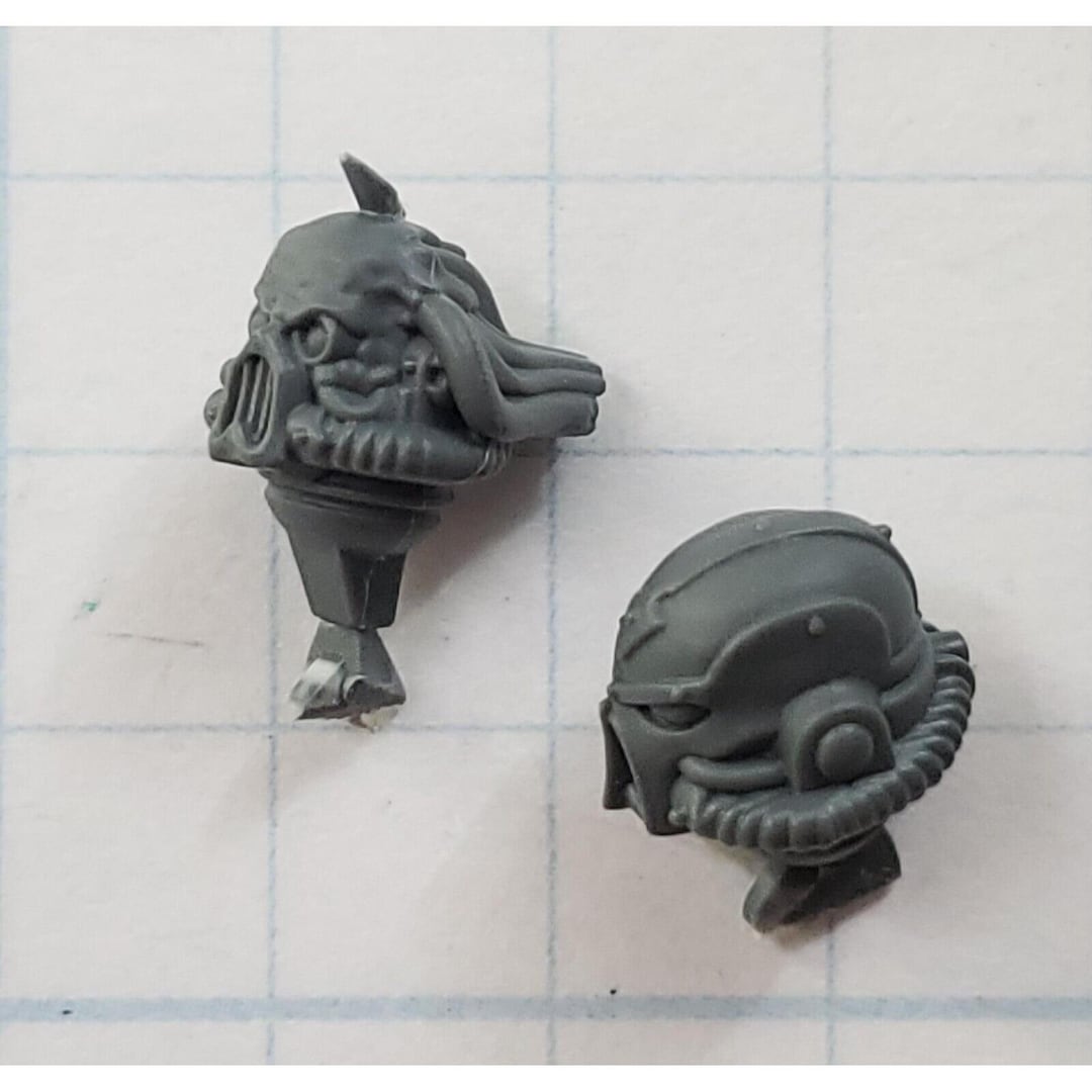 Warhammer 40k Chaos Space Marine Bits Warpsmith Bare & Helmet Head - Etsy