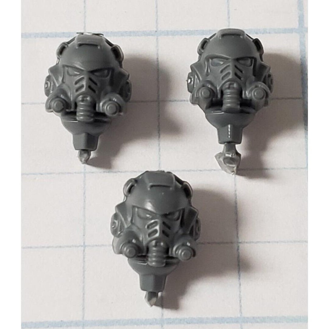 40k Space Marine Bits Aggressor Gravis Armor Engraved Helmet Heads X3 ...