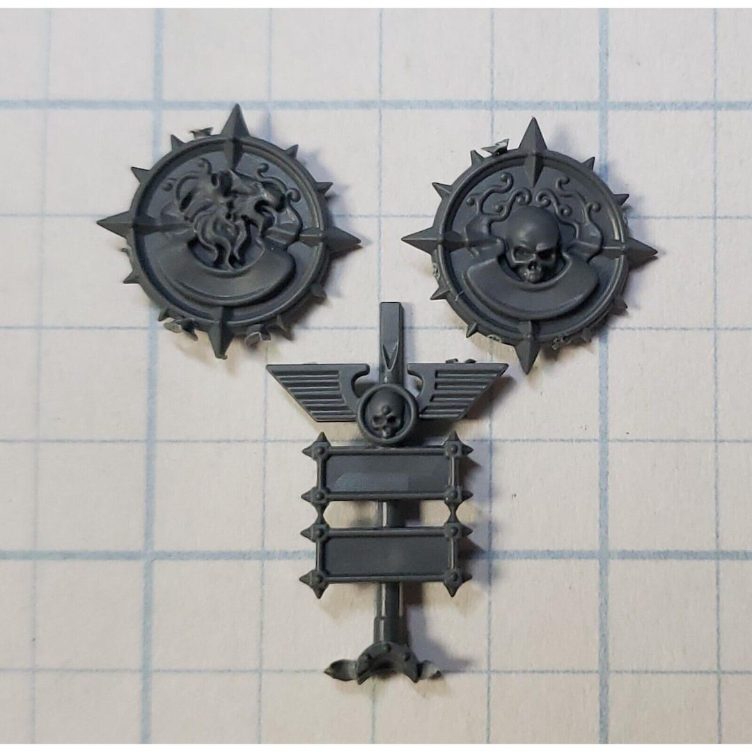 Warhammer 30k Solar Auxilia Bits Lasrifle Section Skull & Banner Icons ...