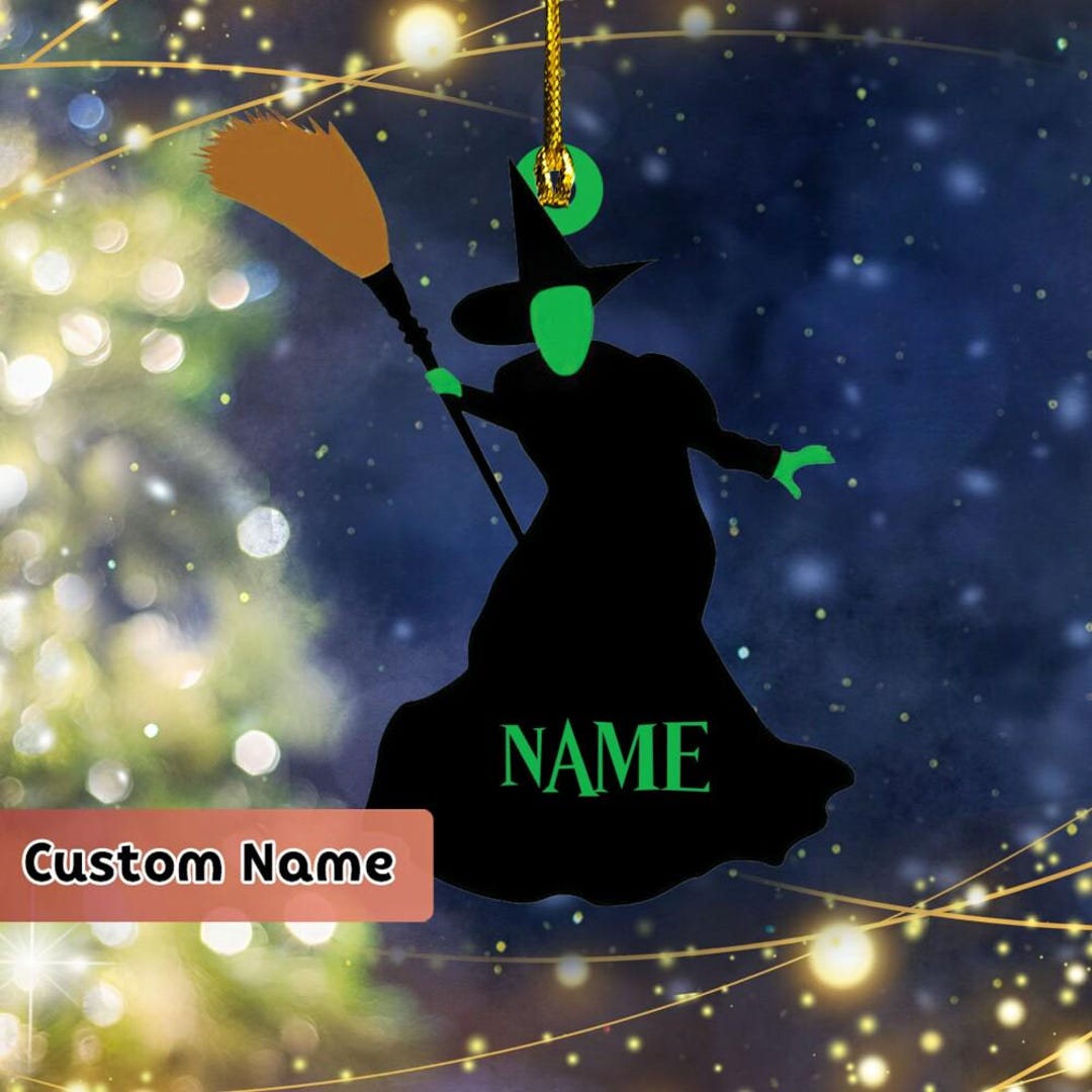 Custom Wicked Movie Elphaba Acrylic Ornament, Elphaba Christmas Decor ...