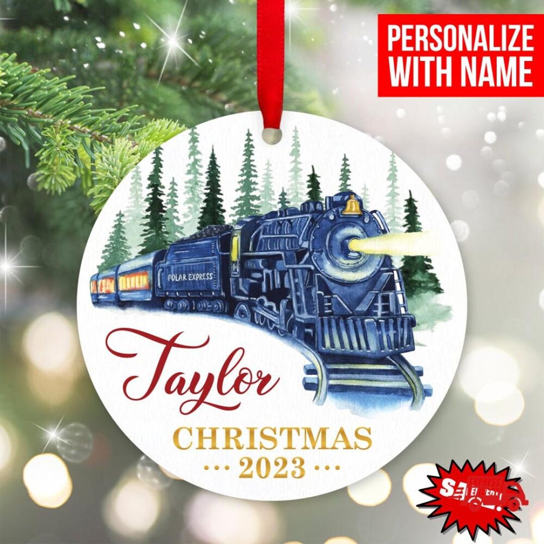 Custom Polar Express Christmas Ornament, Personalized Train Ornament ...