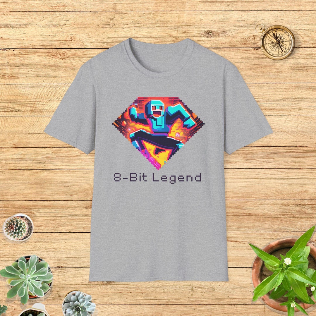 8 Bit Legend T-shirt | Retro Gamer Gift, Funny 90s Kid Gaming Tee, Old ...