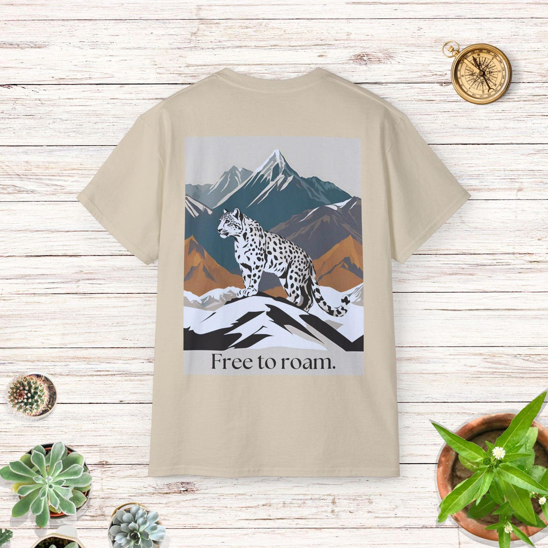 Snow Leopard Graphic T-shirt: Wildlife Adventure Tee - Etsy