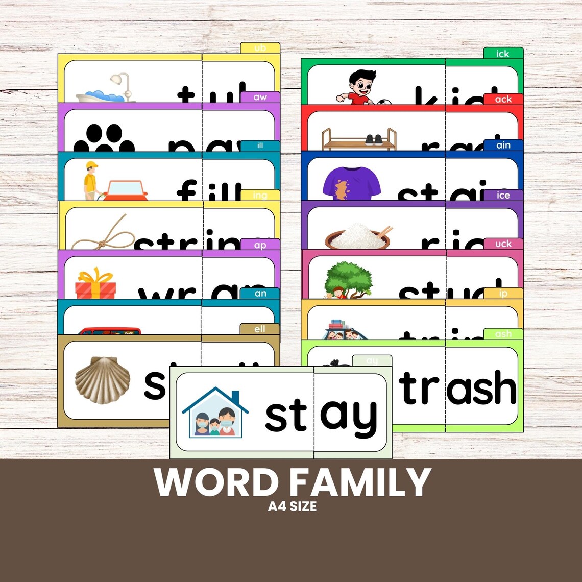 Word Family Flip Book | Kindergarten Phonics Activity | Preschool ...