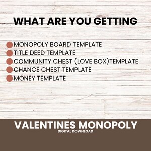 Custom Monopoly Canva Editable Template Game Party Games Valentines ...