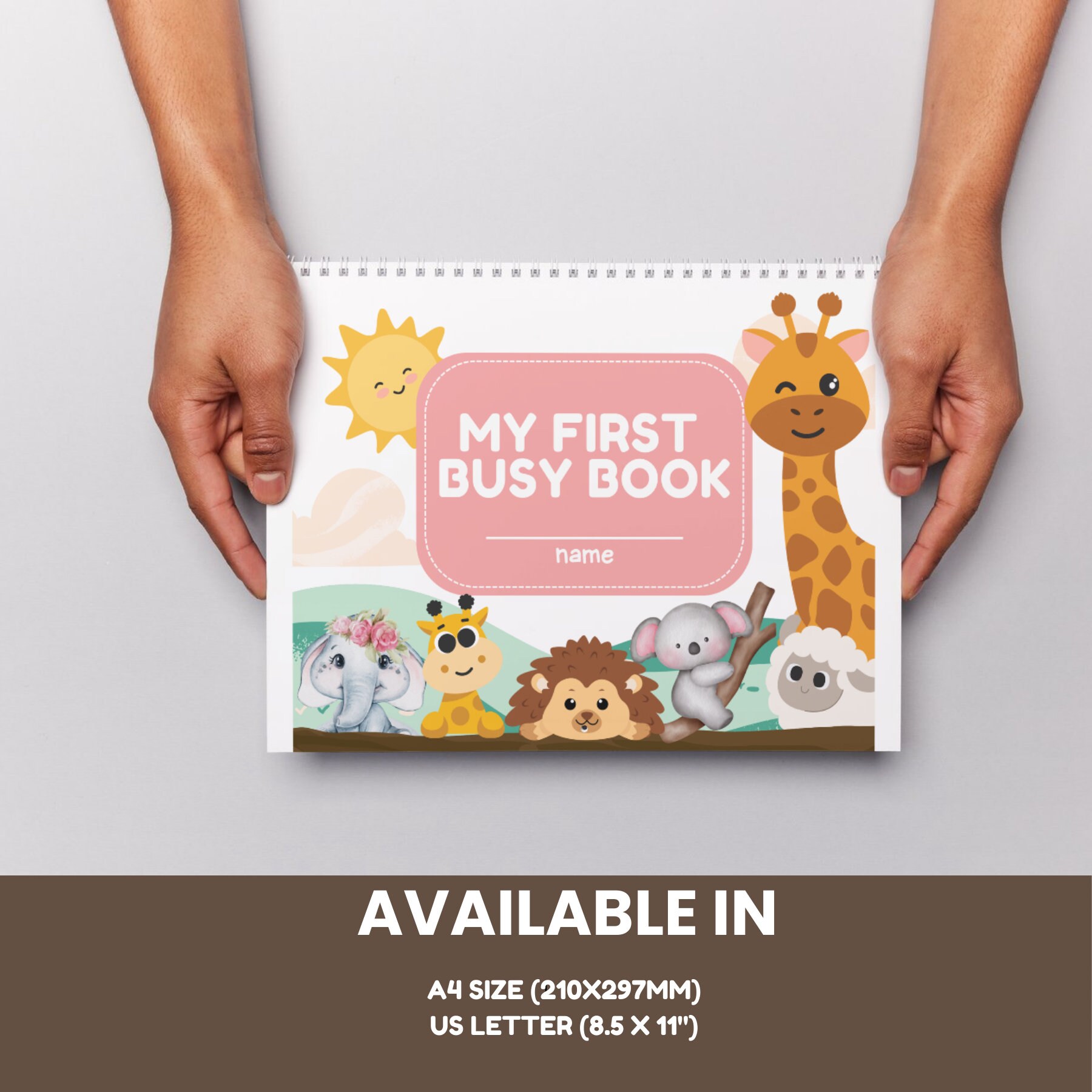 Toddler Busy Book Printable Activity Personalized Educational Learning ...